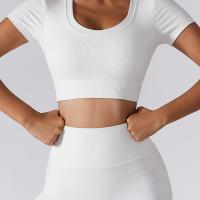 China Oem Factory Manufacturer Custom Logo Crop Top Fast Dry Midriff Baring Shirts for sale