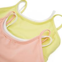 China Oem Factory Manufacturer Custom Logo Ladies Sports Bras Yellow Pink Leisure Womens Workout Vest for sale