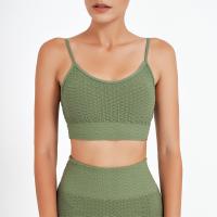 China Oem Factory Manufacturer Custom Logo Ladies Sports Bras Gym Workout Seamless Ribbed Bralette for sale