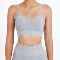 China Oem Factory Manufacturer Custom Logo Ladies Sports Bras Gym Workout Seamless Ribbed Bralette for sale