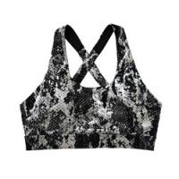 China Oem Factory Manufacturer Custom Logo Bras Gold Snake Print Cross Back Yoga Bra for sale