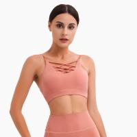 China XS-4XL Breathable Ladies Sports Bras Solid Gym Push Up Crop Tops For Running for sale