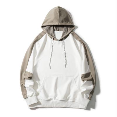 China 100% Cotton Cool Long Sleeve Sweatshirts Drop Shoulder Color Block Drawstring Hoodie for sale