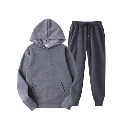China Unisex Loose Solid Tracksuits 80% Polyester 20% Cotton Hoodie With Front Pocket for sale