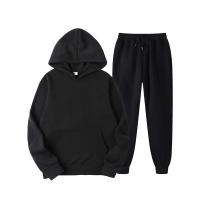 China Unisex Loose Solid Tracksuits 80% Polyester 20% Cotton Hoodie With Front Pocket for sale