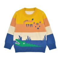 China Kids Cute XS To XXXXL Animal Print Knitwear 70% Polyester 30% Cotton Sweater for sale