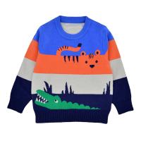 China Kids Cute XS To XXXXL Animal Print Knitwear 70% Polyester 30% Cotton Sweater for sale