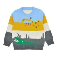 China Kids Cute XS To XXXXL Animal Print Knitwear 70% Polyester 30% Cotton Sweater for sale
