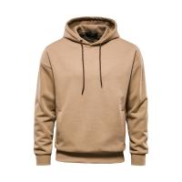 China Light Tan Grey Black Fuzzy Hoodie Mens Slim Fit Pullover 100 Percent Cotton Sweatshirt for sale
