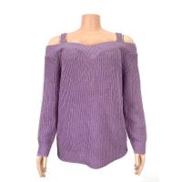 China OEM 7 Gauge Bespoke Sweaters Off The Shoulder Spring Autumn Collarless Sweater for sale
