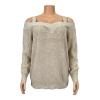 China OEM 7 Gauge Bespoke Sweaters Off The Shoulder Spring Autumn Collarless Sweater for sale