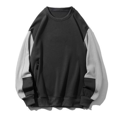China OEM Men's Crew Neck Long Sleeve Sweatshirts Fashion Color Block Pullover Oversize for sale