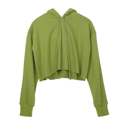 China Custom Solid Long Sleeve Crop Top Spring Autumn Outerwear Anti Shrink for sale