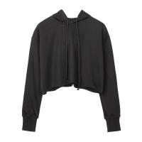China Custom Solid Long Sleeve Crop Top Spring Autumn Outerwear Anti Shrink for sale