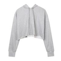 China Custom Solid Long Sleeve Crop Top Spring Autumn Outerwear Anti Shrink for sale