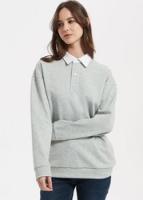 China OEM Unisex 100% Cotton Long Sleeve Sweatshirts Loose Turn Down Collar Hoodie for sale