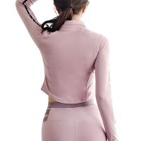 China OEM Factory Stand Collar Full Zip Yoga Jacket Women Sportswear 100pcs MOQ for sale