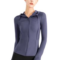 China OEM ODM Breathable Hooded Yoga Top Solid Yogalicious Long Sleeve Tops for sale