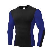China Black Sustainable Men Workout Sweatshirt Outdoor High Elastic Quick Dry Sportswear for sale