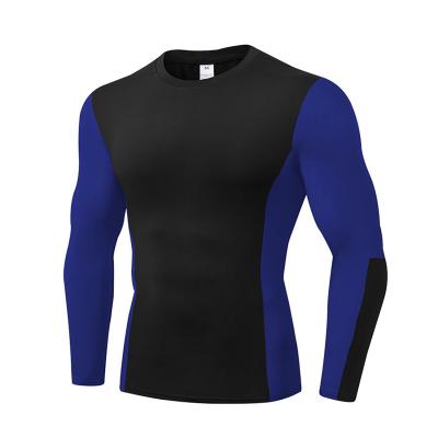 China Black Sustainable Men Workout Sweatshirt Outdoor High Elastic Quick Dry Sportswear for sale