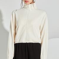 China 100% Cotton Spring Autumn Female Sports Clothes Stand Up Collar Hoodie for sale