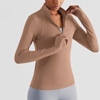 China Oem Factory Manufacturer Custom Logo Stand Collar Half Zip Football Tracksuits Yoga Jogging Shirt for sale