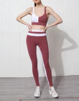 China OEM Yoga Fitness Set Color Block Patchwork Low MOQ Legging Manufacturer for sale