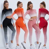 China OEM Yoga GYM Leggings Butt Push Up Striped Tracksuit Quality Leggings Factory for sale