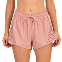 China Quick Dry XS-4XL Pink Running Athletic Shorts With Zipper Pockets for sale