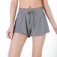 China Polyester Cotton Gym Training Shorts Grey Women'S Loose Workout Pants for sale