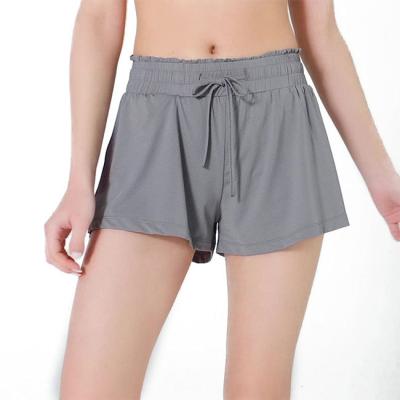 China Polyester Cotton Gym Training Shorts Grey Women'S Loose Workout Pants for sale