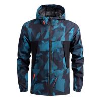 China Blue Gray Camouflage Outdoor Windbreaker Jacket Mens Mountain Coats for sale