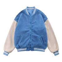 China American Retro Baseball Varsity Jackets Lamb Wool Earth Embroidered Baseball Jacket for sale