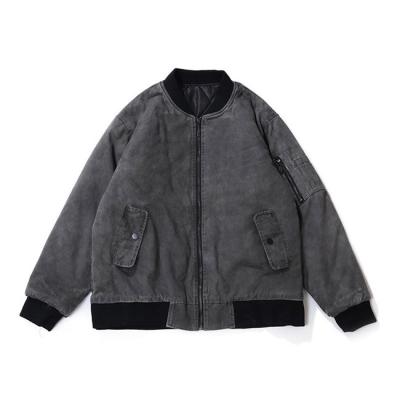 China Washed Black European American Sport Jacket Teenagers Cotton Padded Winter Jacket for sale