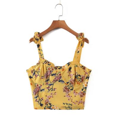 China French Retro Chic Women Sleeveless Tank Tops OEM Logo for sale
