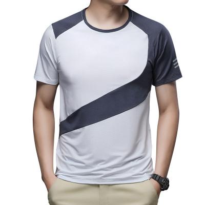 China 2022 Summer Breathable Outdoor Fitness Running Ice Silk T Shirt Men for sale