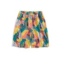 China Loose Print Large Size Athletic Leisure Shorts Broken Flower Beach Short For Men for sale