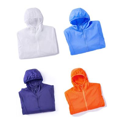 China Long Sleeve Outdoor Windbreaker Jacket Solid Color Thin Sun Protective Clothing for sale