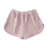 China Solid color thread loose waist Loose sport summer thin casual shorts beach pants for ladies for sale
