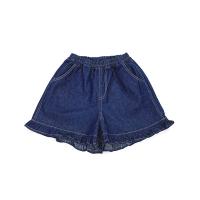 China Factory Bespoke Woman Vintage Corrugated Edge Denim Shorts for sale