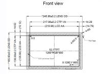 China Industrial 10.1 inch TFT LCD 1280 X 800 LVDS LCD Display with CTP for sale