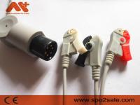 China Szmedplus AAMI ECG Cable 3-Lead 6-Pin with TPU Construction and AHA Clip - 3400mm Length for sale