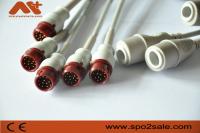 China HP IBP Connector 12-Pin Red Medical Cable with 4.00mm Exit Diameter and 3000-5000 Cycle Durability for sale