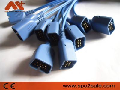China Nihon Kohden DB9 14-Pin SpO2 Patient Monitor Cable with 3000-5000 Cycle Durability and ISO13485 Certification for sale