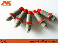 China 1P Pull Push 6 Pin Plastic Medical Connector with Grey Shell, Red Housing, 3000-5000 Cycle Life for sale