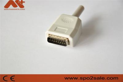 China Nihon Kohden Compatible 10-Lead EKG Cable 15 Pin Grey ABS Connector for sale