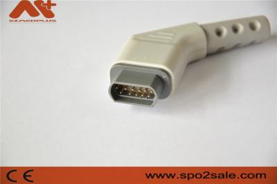 China 16 Pin ECG Connector Compatible Draeger Multi-Site ECG Cable Gray 6mm for sale