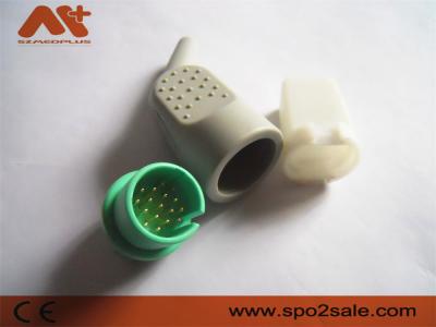 China ECG EKG Connector Compatible Spacelabs Patient Cable 17 Pin Green ABS Nylon for sale