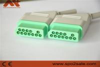 China ECG Connector for Nihon Kohden Patient Monitor 12 Pin Green Nylon Adaptor for sale