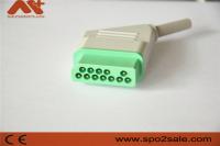 China ECG Connector for Nihon Kohden Patient Monitor 12 Pin Green Nylon Adaptor for sale
